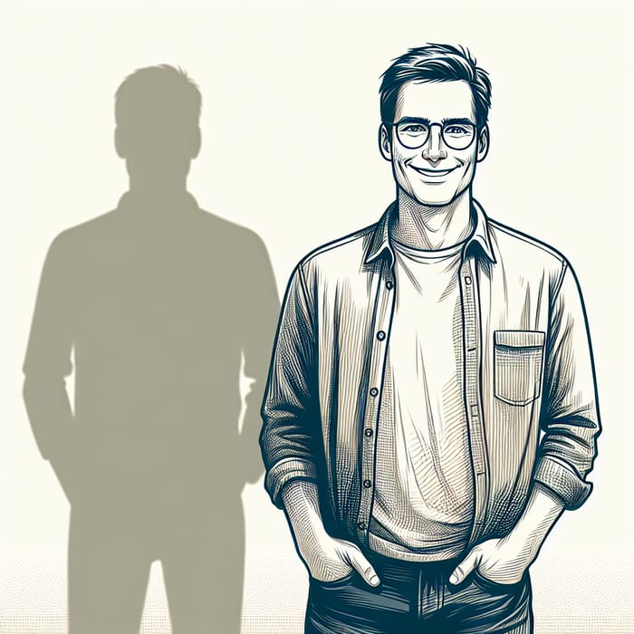 Warm Smiling Self-Portrait of an Average Person | AI Art Generator ...