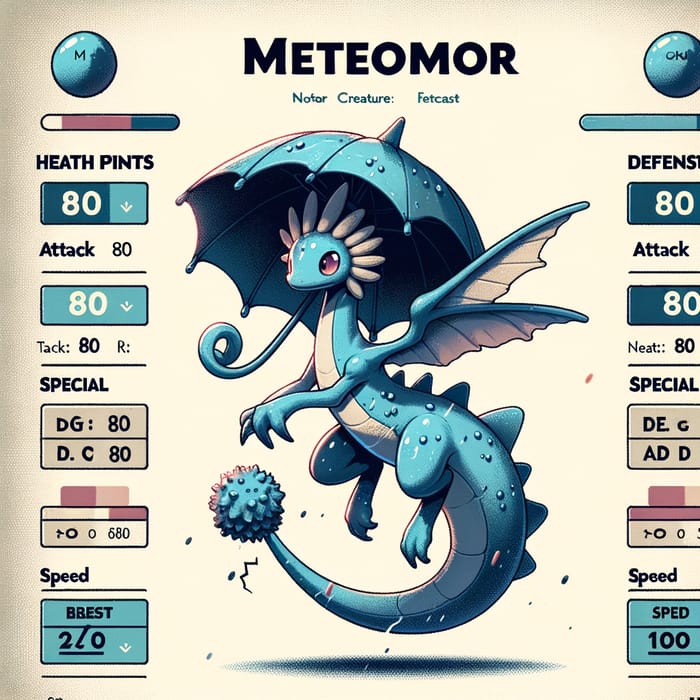 Create Meteomor: The Pokémon of Adaptability | AI Art Generator | Easy ...