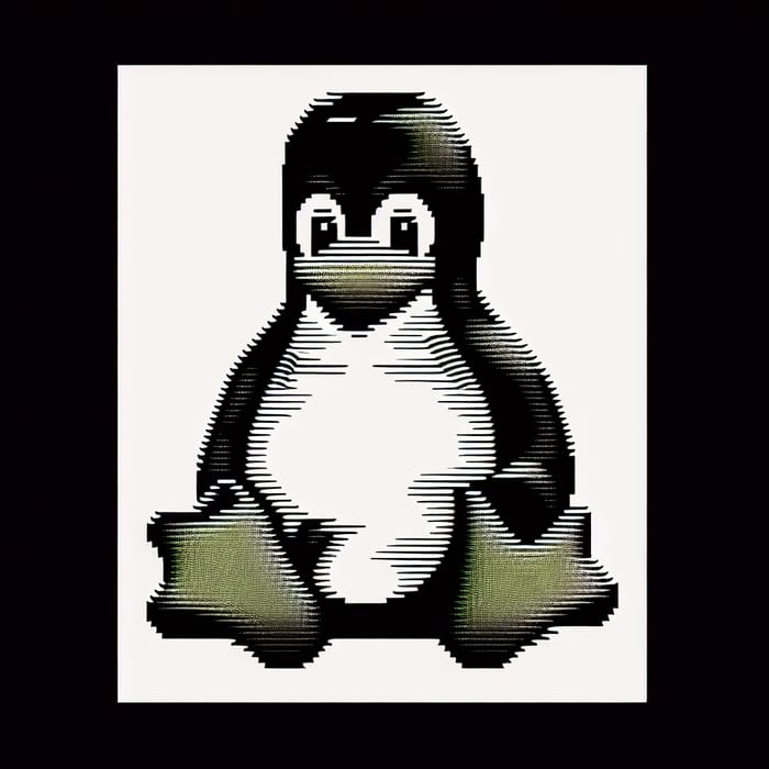 Abstract ASCII Art of Tux the Linux Mascot | AI Art Generator | Easy-Peasy.AI