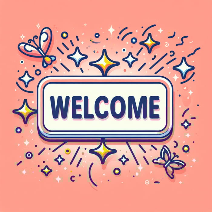 Charming Animated Welcome Sign for Your Events | AI Art Generator ...