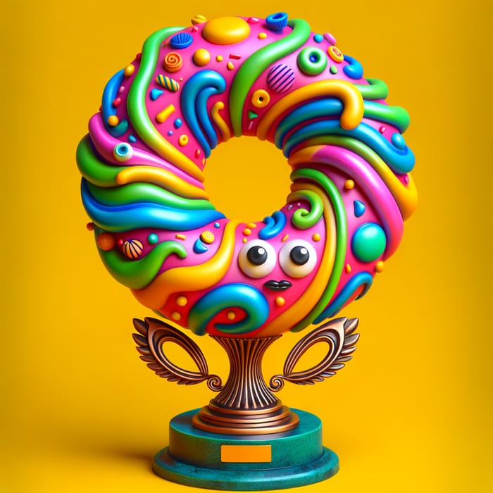 Whimsical Donut Trophy Inspired by Pop Art | Vibrant Colors & Bold ...