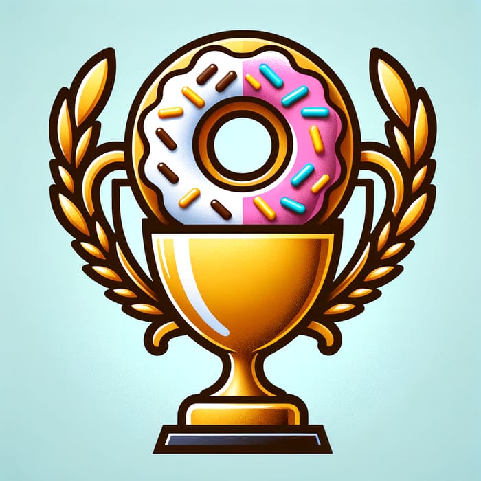 Donut Trophy Logo Design | Creative and Professional | AI Art Generator ...