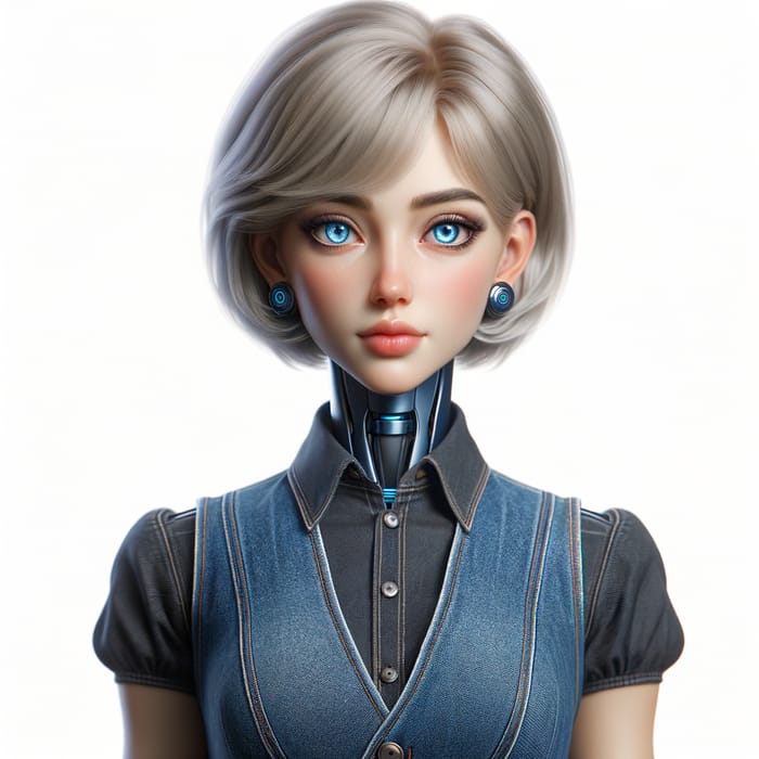 Androide 18 - Futuristic Female Android with Pale Blonde Hair | AI Art ...