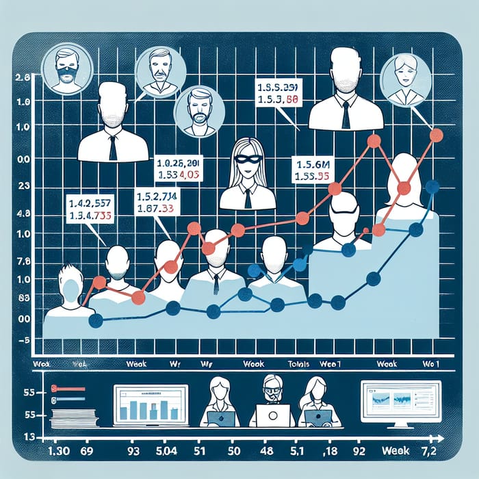 Line Graph Representing Data Points of Individuals | AI Art Generator ...