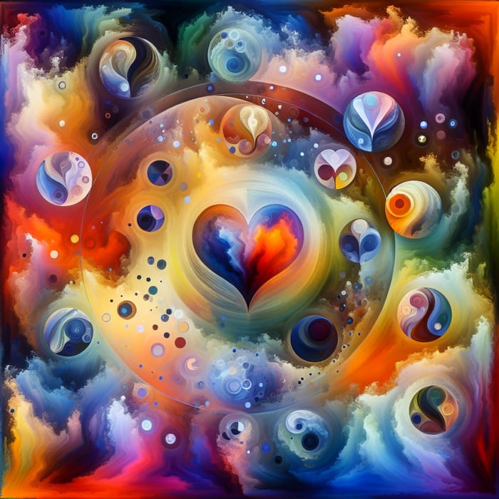 Abstract Interplay of Symbolic Values: Honesty, Intelligence, Love ...