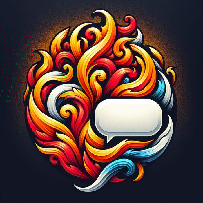Dynamic Flame & Speech Bubble Logo Design | AI Art Generator | Easy ...