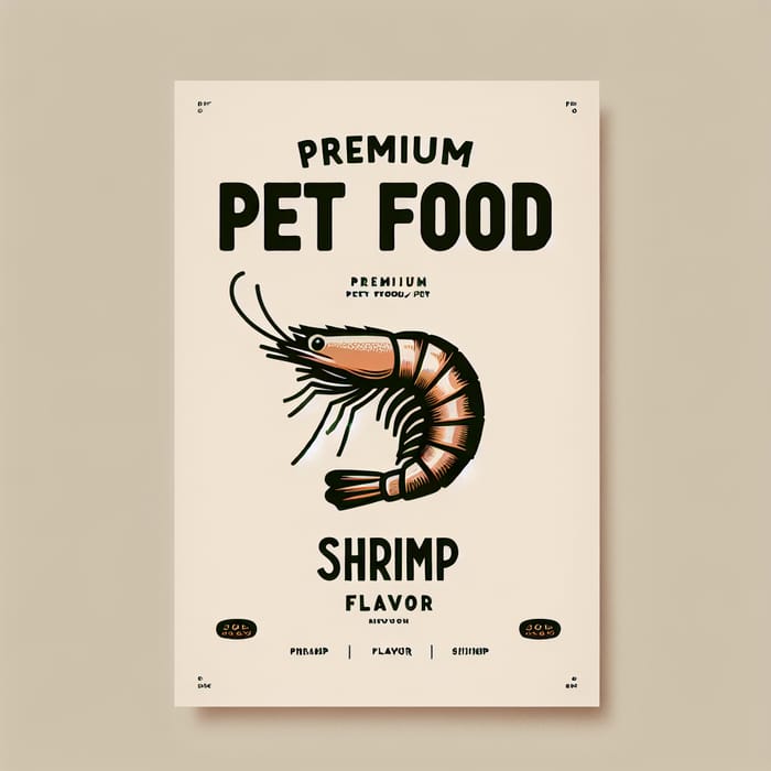Minimalist Shrimp Flavor Pet Food Poster | AI Art Generator | Easy-Peasy.AI