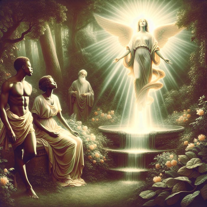 Ethereal Divinity in Renaissance-Inspired Garden | AI Art Generator ...