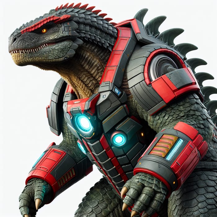 Godzilla in Iron Man Suit: The Ultimate Fusion of Monster and Tech | AI ...