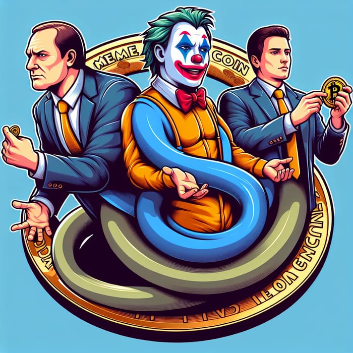 Dynamic Memecoin Logo Featuring Iconic Figures | AI Art Generator ...