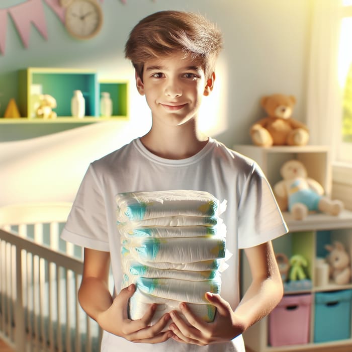 Helping with Diapers: A 13-Year-Old's Care | AI Art Generator | Easy ...