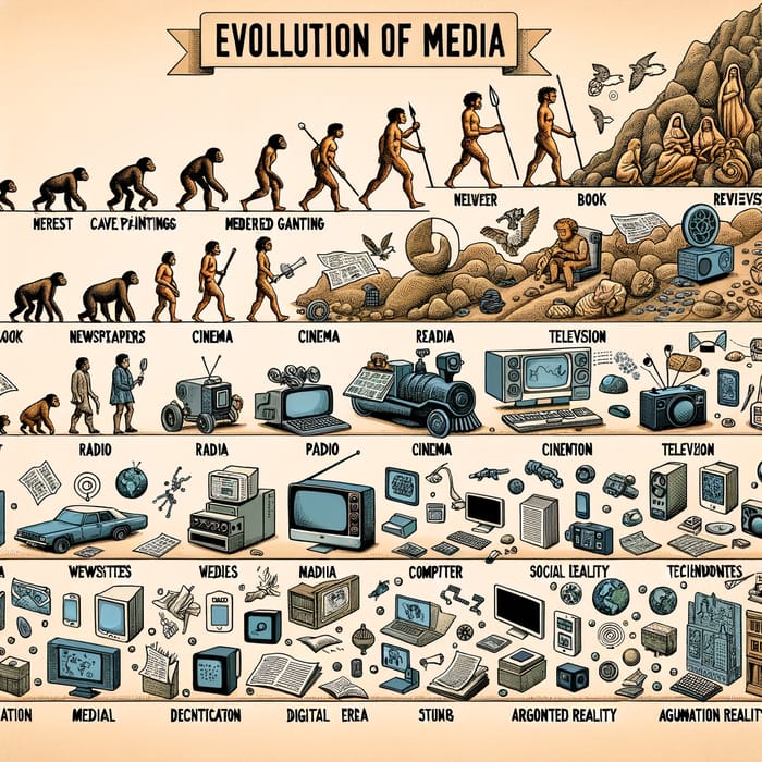 Evolution of Media: From Cave Paintings to VR | AI Art Generator | Easy ...