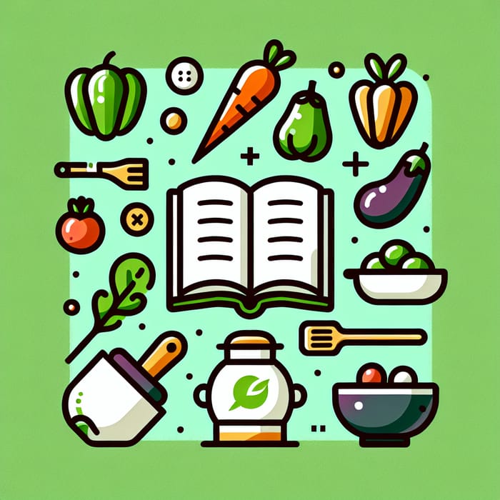 Vegan Recipes Icon: Daily Cooking Inspiration for Adults | AI Art ...