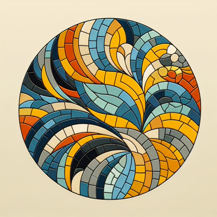 Stunning Mosaic Design in Five Colors | AI Art Generator | Easy-Peasy.AI