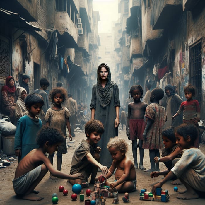 Harsh Realities of Poverty: Urban Struggles | AI Art Generator | Easy ...