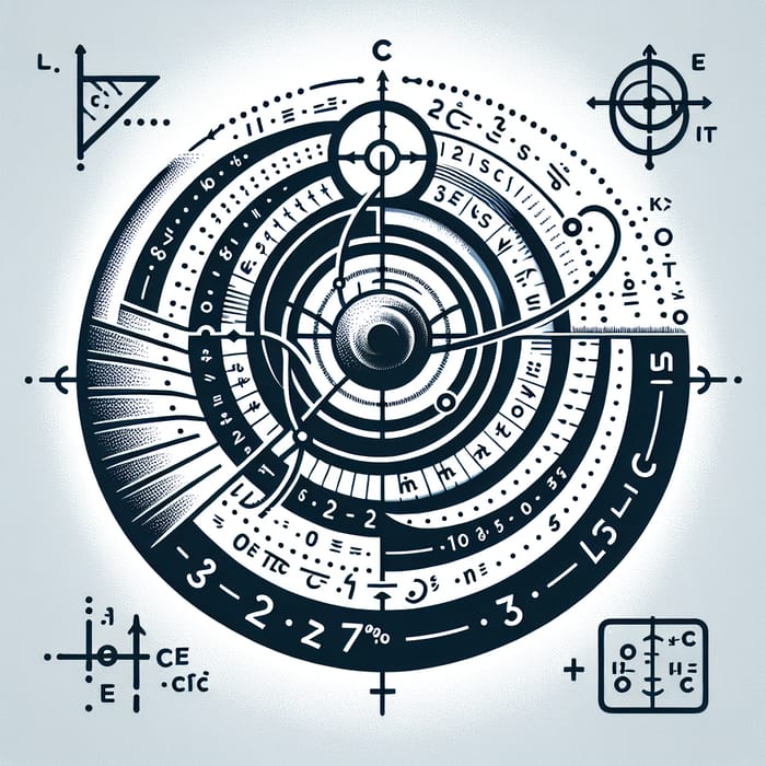 Detailed Circular Motion Logo Design with Formulas | AI Art Generator ...