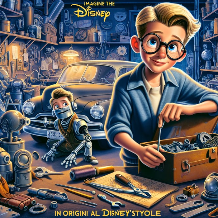 Alberto the Mechanic: A Disney Adventure | AI Art Generator | Easy-Peasy.AI