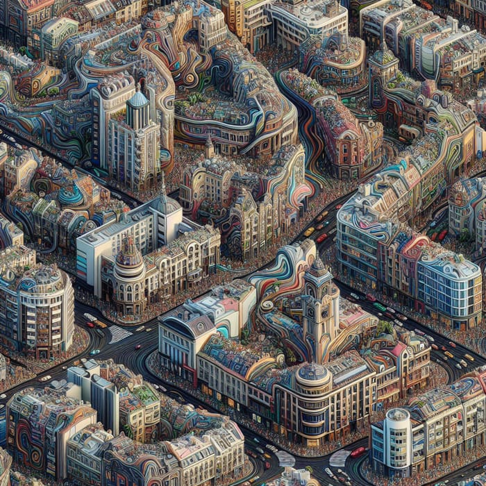 Fluided Kaunas: Vibrant Cityscape of Architectural Diversity | AI Art ...