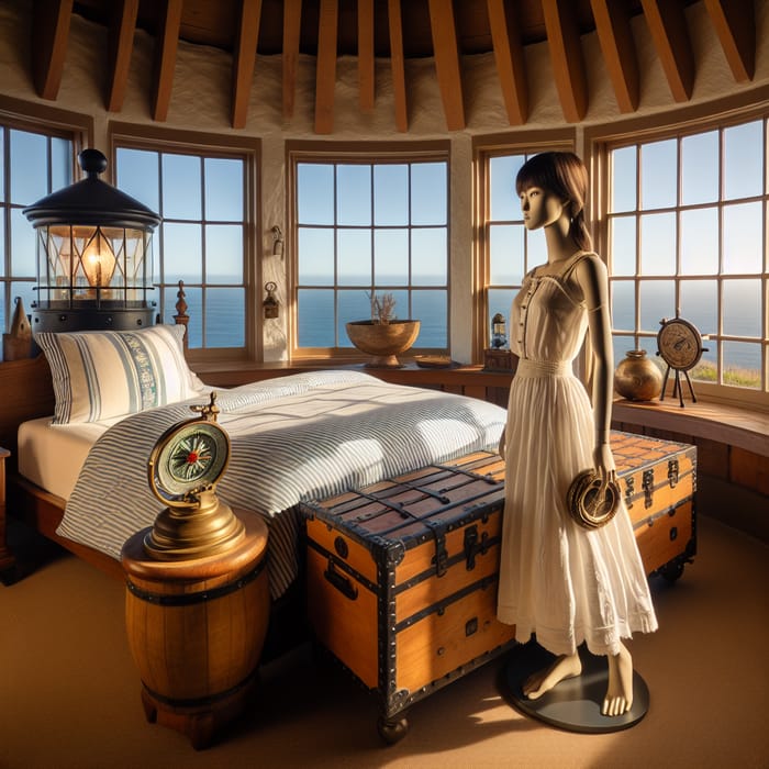 Lighthouse Bedroom Decor | Coastal Mannequin Theme | AI Art Generator ...