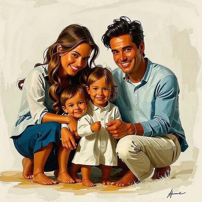 Family with Kids: Happy Family Moments Captured | AI Art Generator ...
