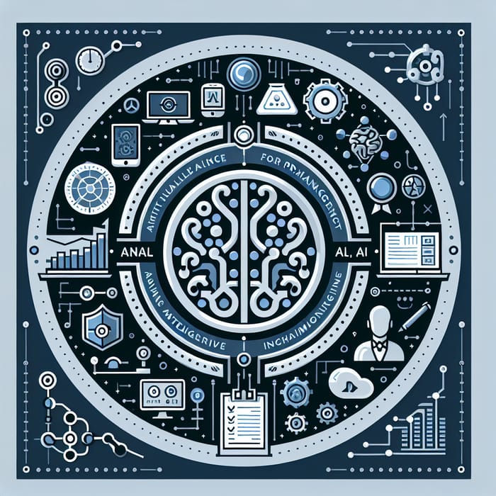 AI & Project Management Emblem Design | AI Art Generator | Easy-Peasy.AI