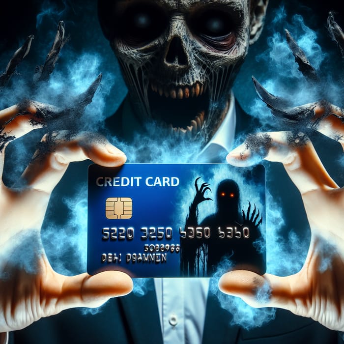 Sin Yong Card Horror Depiction | AI Art Generator | Easy-Peasy.AI