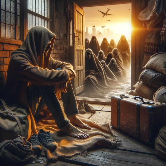 Escape from War: A Refugee's Journey to Safety and New Beginnings | AI ...