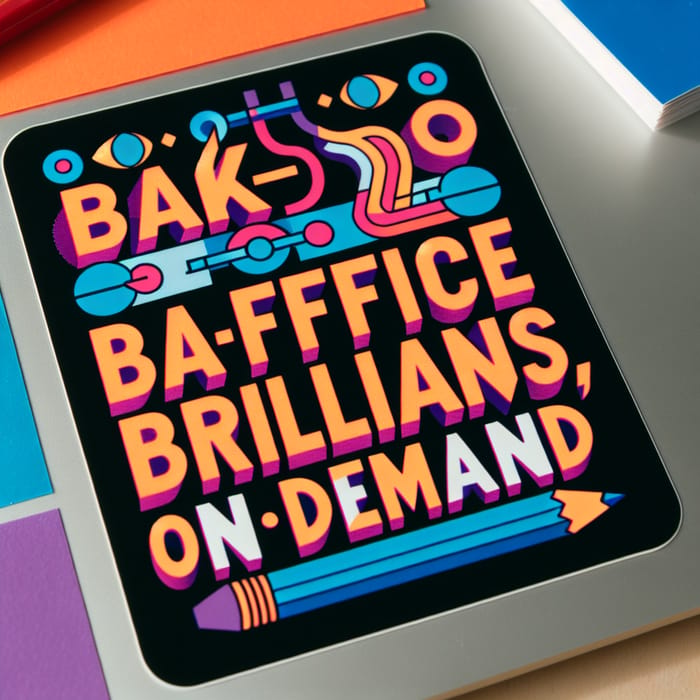 Back-Office Brilliance Sticker | On-Demand Design | AI Art Generator ...