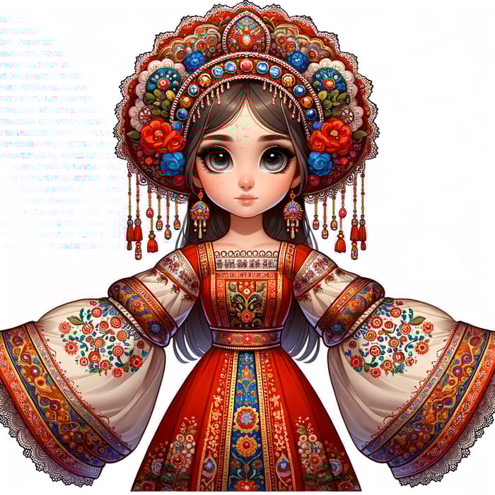 Animated Personification of Russia: Traditional Dress & Baroque Style ...