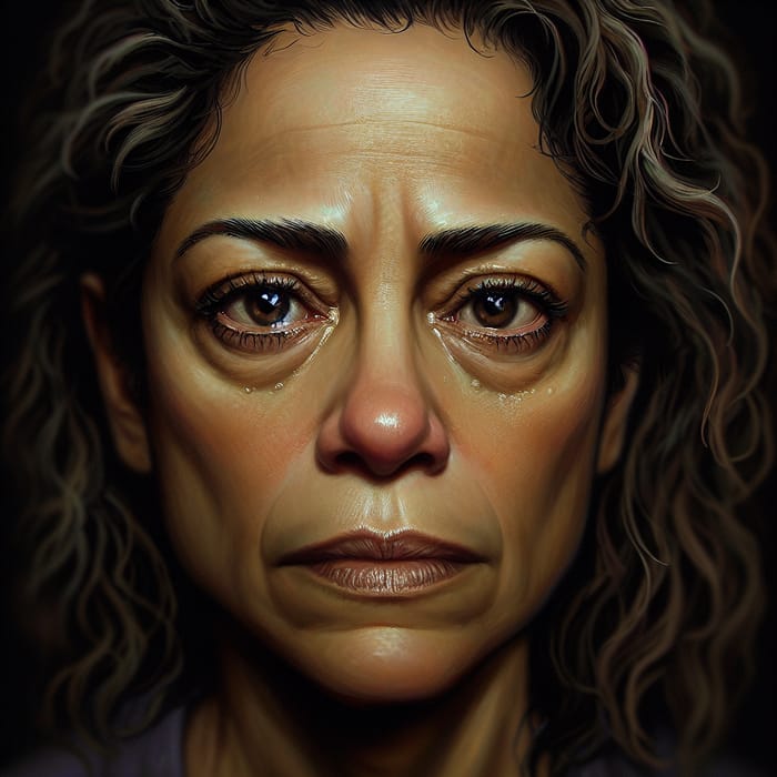 Woman Who Looks Hurt Inside: A Deep Portrait | AI Art Generator | Easy ...
