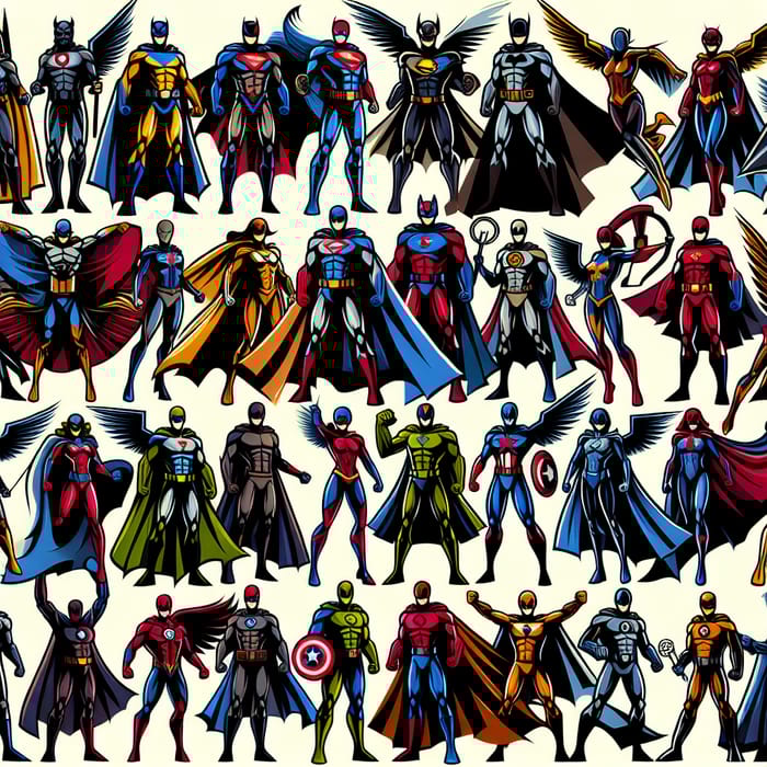 Superhero Medley: Diverse Characters with Unique Powers | AI Art ...