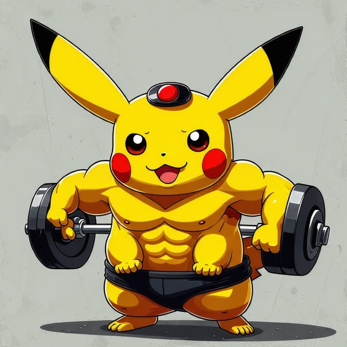 Muscular Pikachu: Powerlifting Phenomenon | AwesomePokemonSite | AI Art ...
