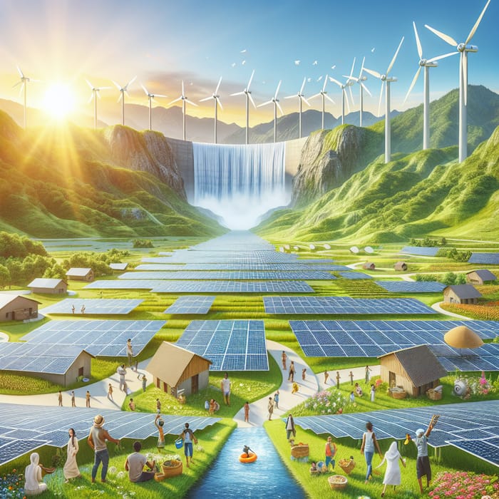 Bright and Sustainable Future with Affordable Clean Energy | AI Art ...