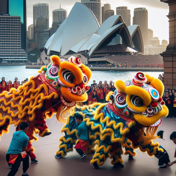 Yun Yee Tong Lion Dance in Sydney | Festive Spectacle | AI Art ...