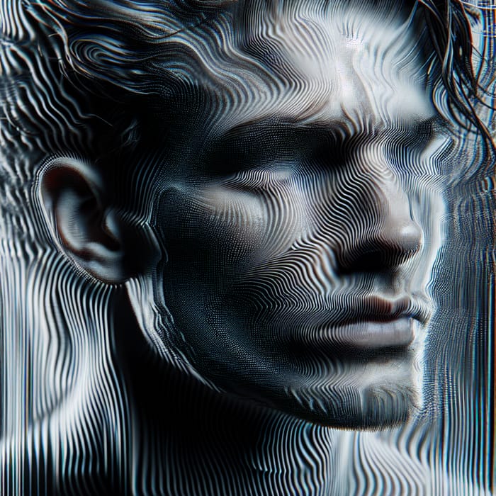 Distorted Face with Interference | AI Art Generator | Easy-Peasy.AI