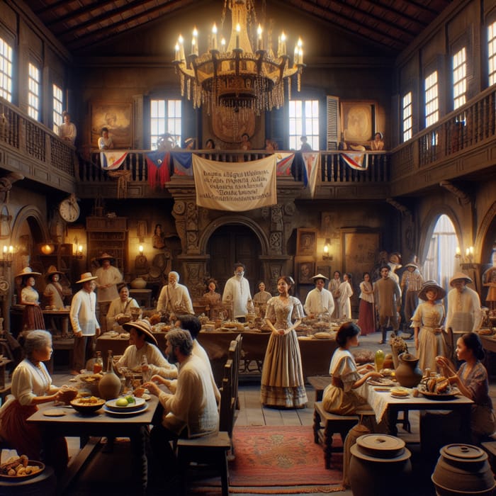 Feast at Kapitan Tiyago's House: Maria Clara & Alfonso Linares ...