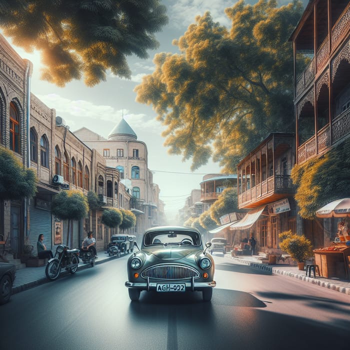 Car in Aghsu | Traditional Architecture and Local Charm | AI Art ...