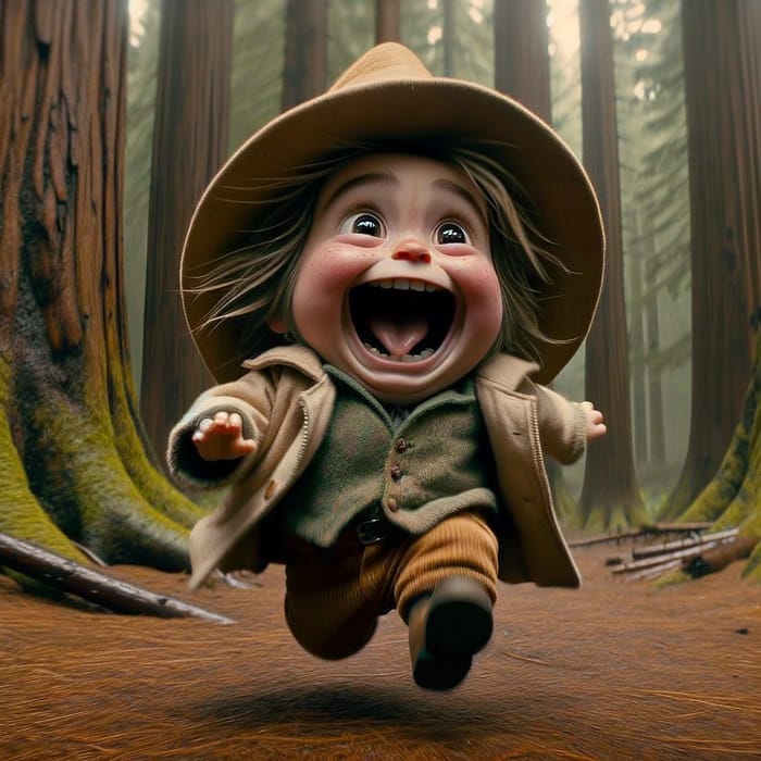 Funny Little Man Running and Screaming | AI Art Generator | Easy-Peasy.AI