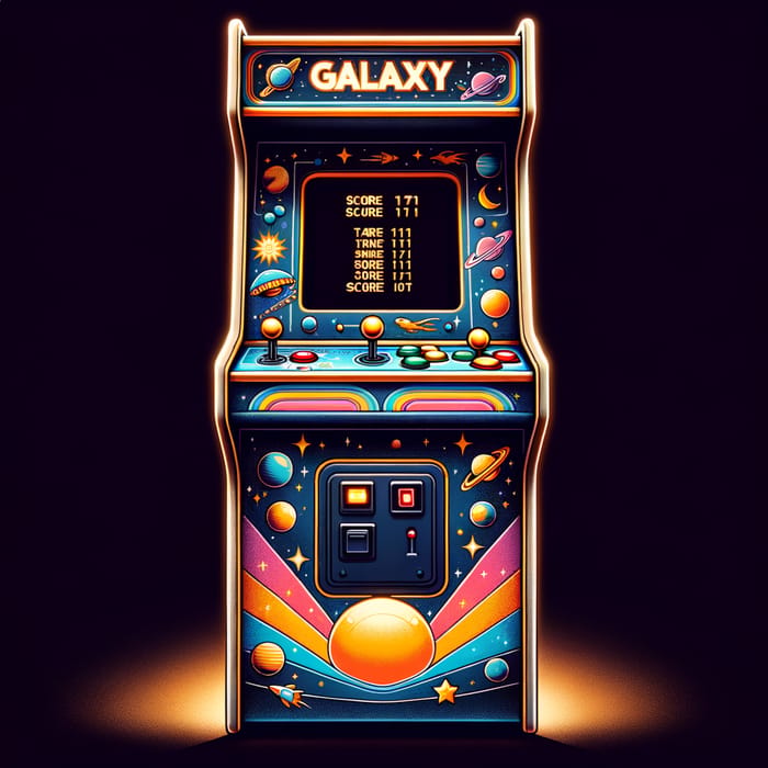 1971 Galaxy Game: Vintage Arcade Nostalgia | AI Art Generator | Easy ...