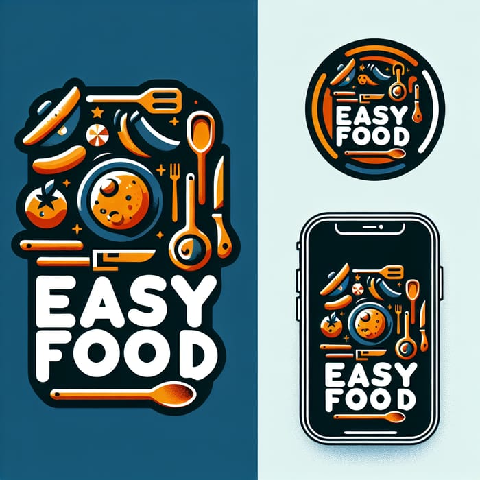 Easy Food: Engaging Meal Prep App Logo Design | Easy Food App | AI Art ...