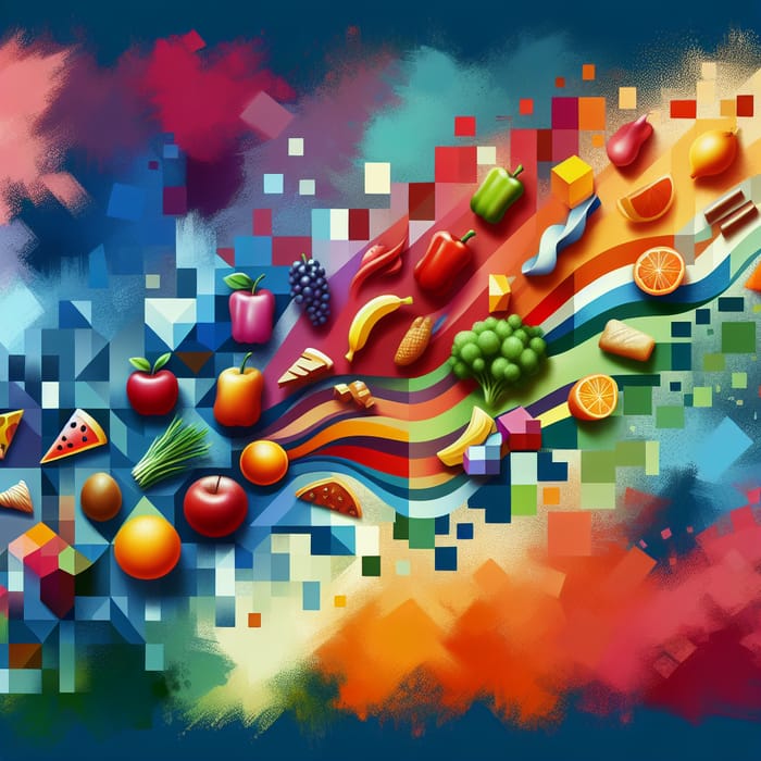 Breaking Up with Diets: Abstract Food Freedom | AI Art Generator | Easy ...
