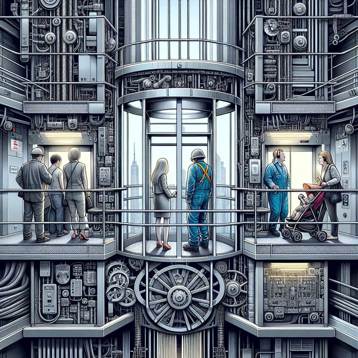 Elevator Technology: A Glimpse into Advanced Systems | AI Art Generator ...