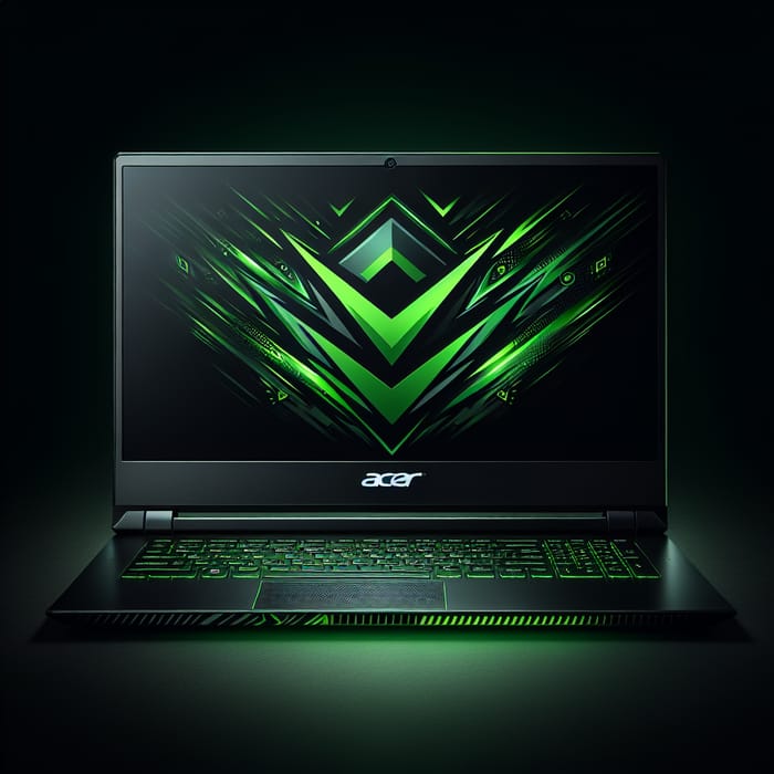 Green Acer Nitro Gaming Laptop Design | AI Art Generator | Easy-Peasy.AI
