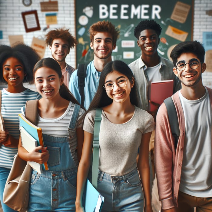 Inspired Students Return to Classroom with Smiles and Energy | AI Art ...