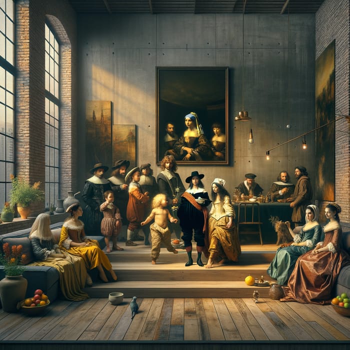 Modern Reinterpretation of 'Las Meninas' with Rembrandt Lighting in ...