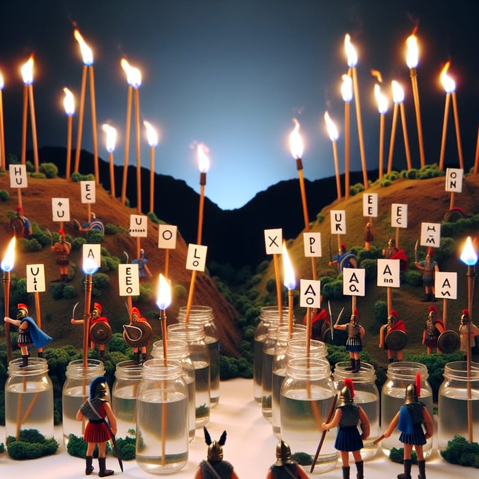 Ancient Greek Polybius's System: Signaling Military Events | AI Art ...