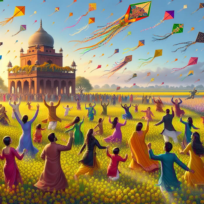 Basant Panchami Festival: Vibrant Kite Flying Celebration | AI Art ...