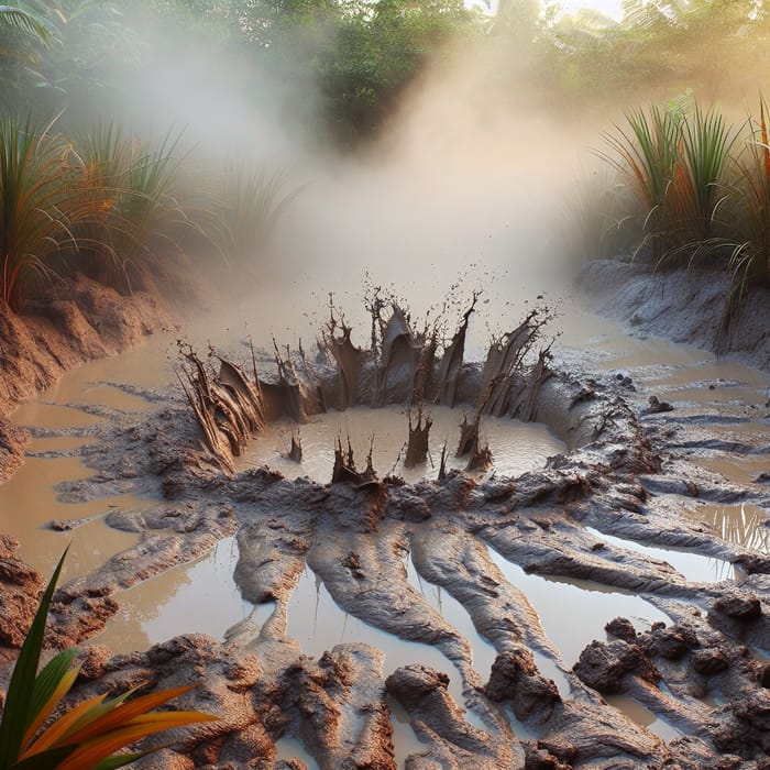 Mysterious Muddy Swamp - Enveloped in Nature's Contrast | AI Art ...