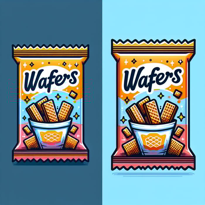 Colorful Wafer Packet | Irresistible Snack for All Ages | AI Art ...