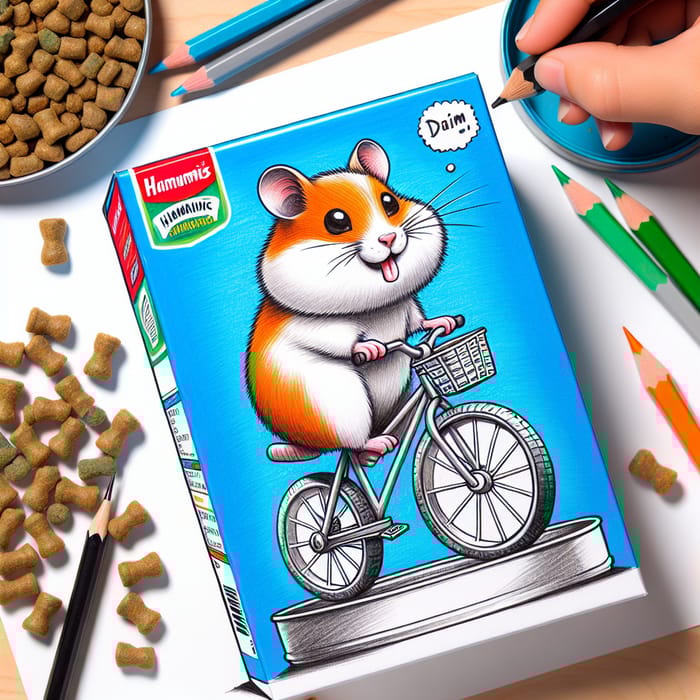 Draw Hamster Food Box with Hamster on Bike | AI Art Generator | Easy ...